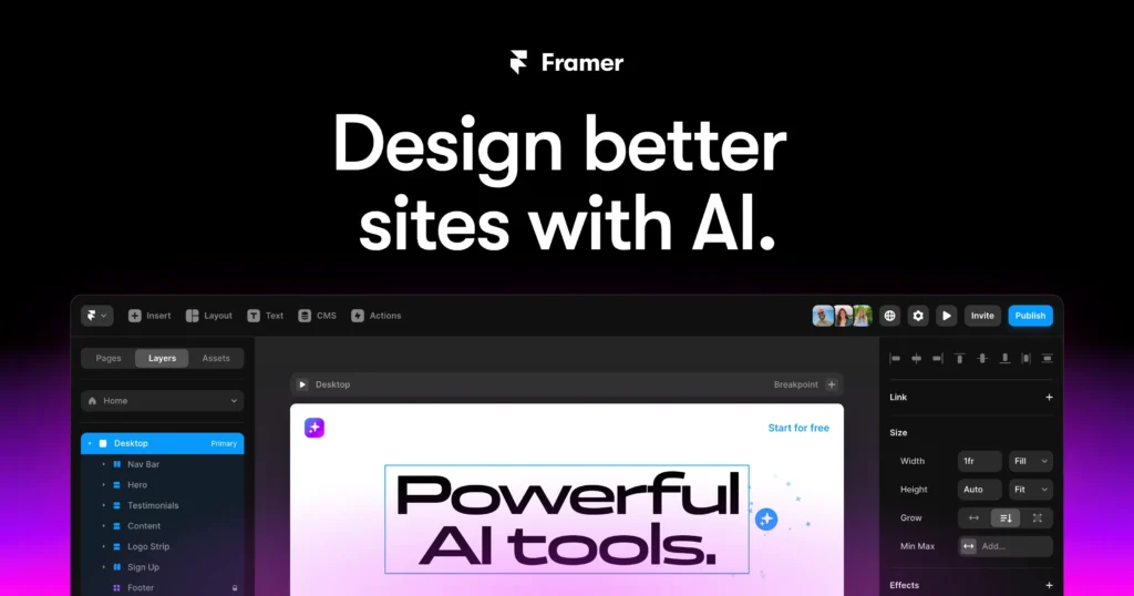 How Framer Latest AI Tools Explained Boost Web Design - Webopedia ...